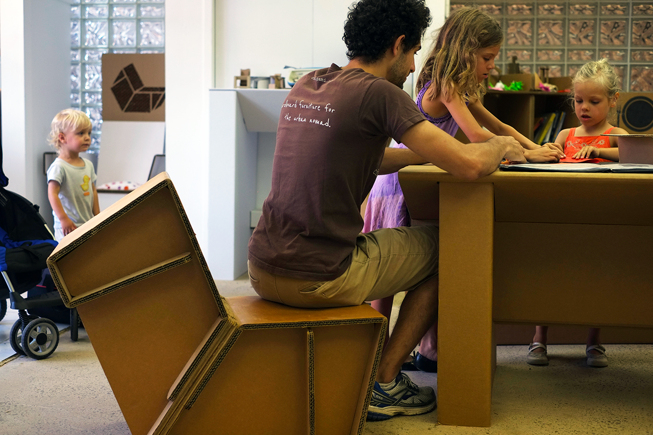 Origami-style cardboard furniture for dorms, urban nomads – *faircompanies