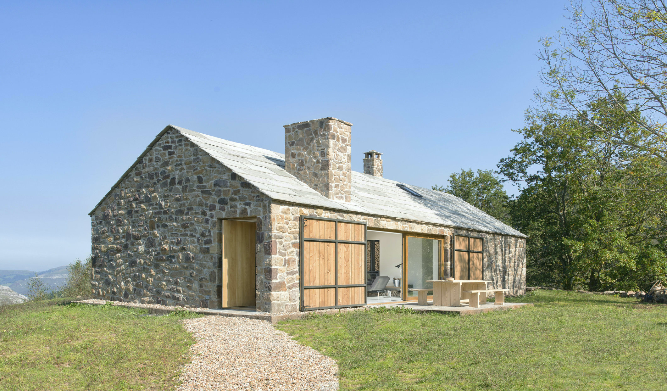 Ancient stone housebarn becomes couple’s tranquil home-office ...