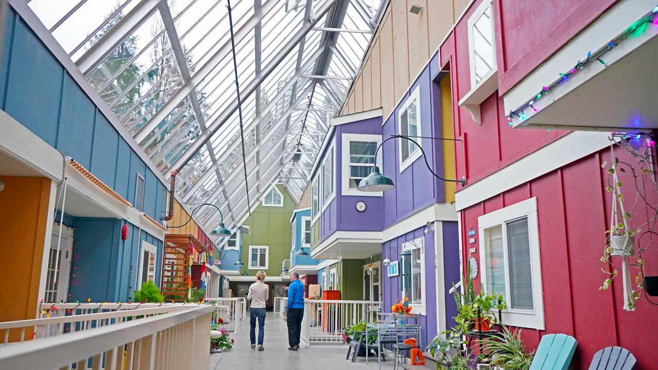 Whole ecovillage fits inside giant greenhouse: walkable, weatherproof ...